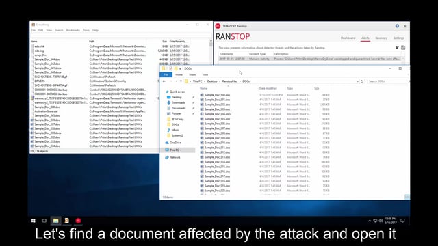 WannaCry V2 variant in live attack against TEMASOFT Ranstop - video