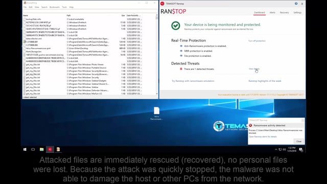 Ranstop anti-ransomware blocks Velso ransomware - Temasoft