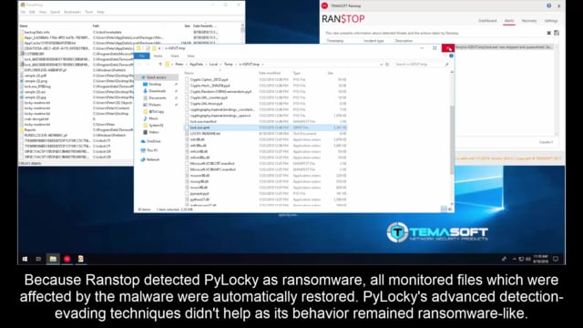 Ranstop blocks PyLocky ransomware - Temasoft