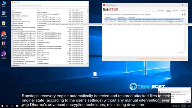 Ranstop blocks new variant of Dharma(Crysis) ransomware - Temasoft